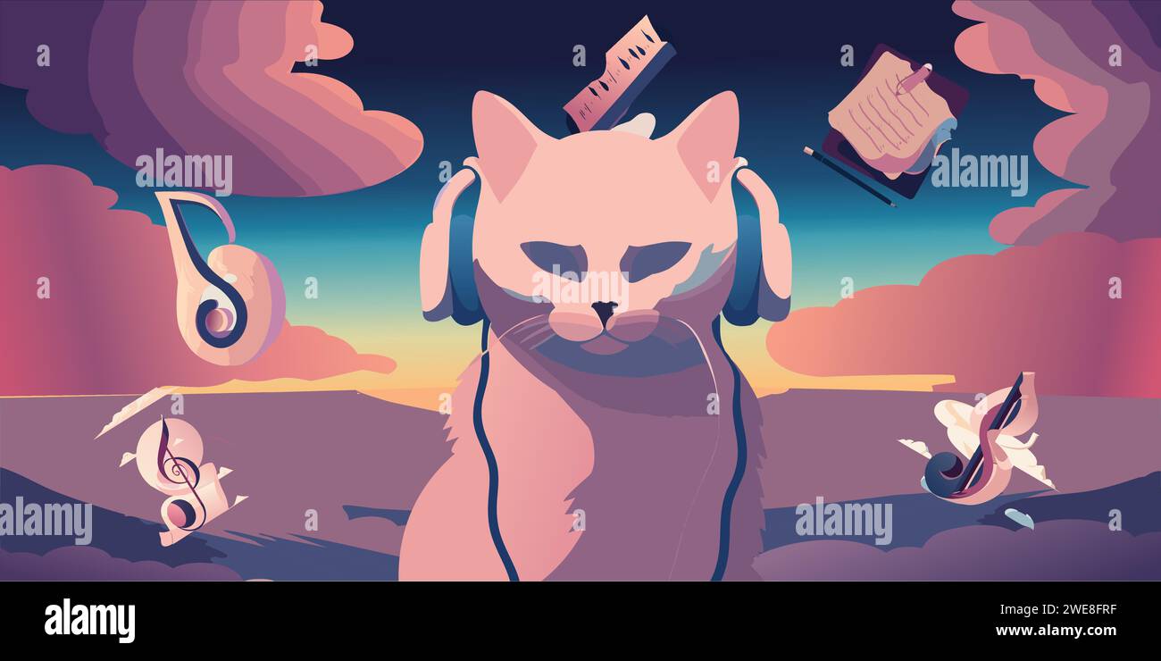 Kitty concerto Stock Vector Images - Alamy