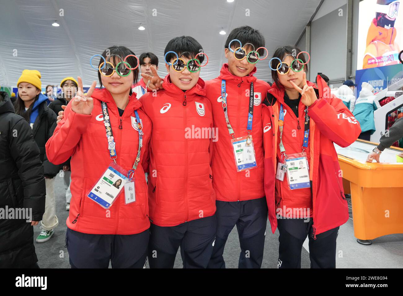Japan Short Track team group, JANUARY 24, 2024 : At Athlete's Village ...
