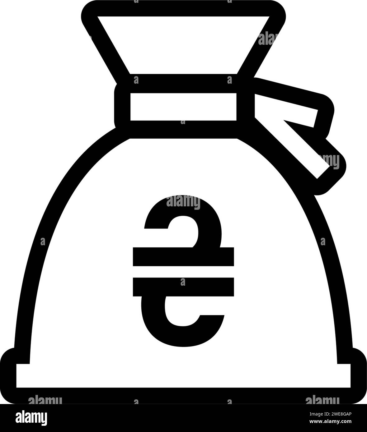 Money bag icon with hryvnia symbol, made in line style Stock Vector ...