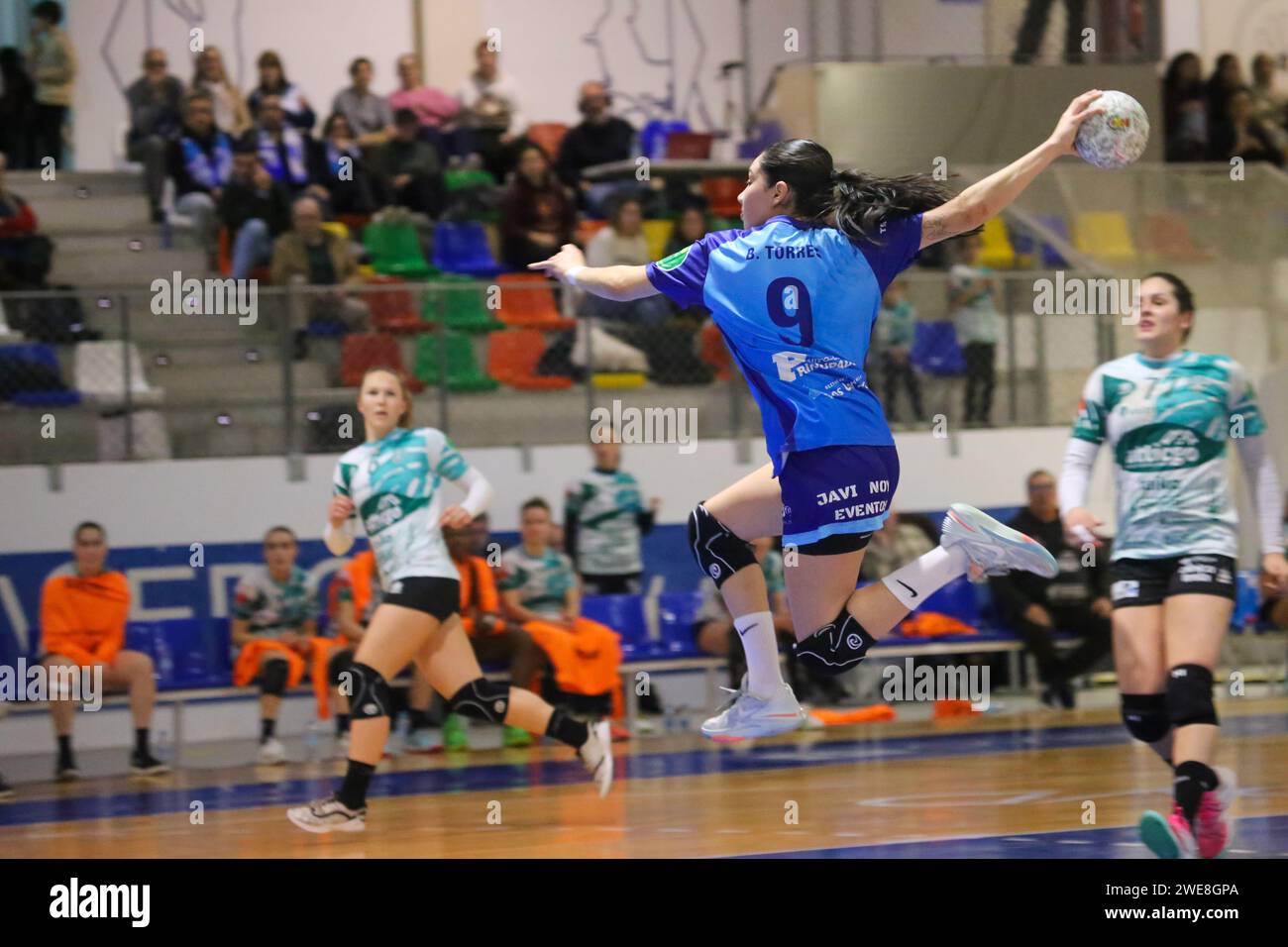 Oviedo, Spain. 23rd Jan, 2024. Lobas Global Atac Oviedo player, Brenda ...