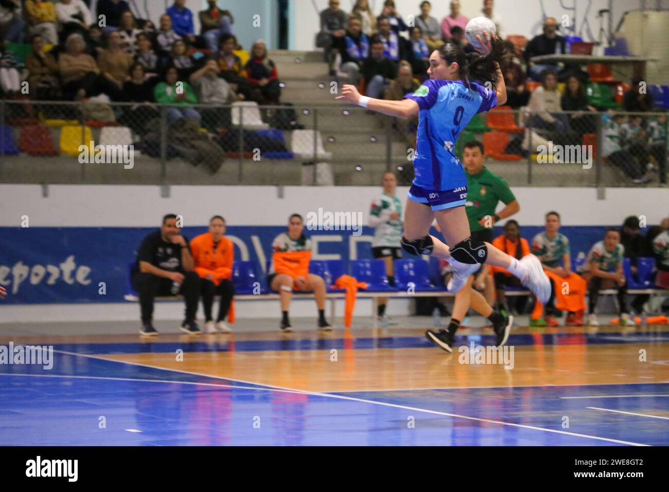 Oviedo, Spain. 23rd Jan, 2024. Lobas Global Atac Oviedo player, Brenda ...