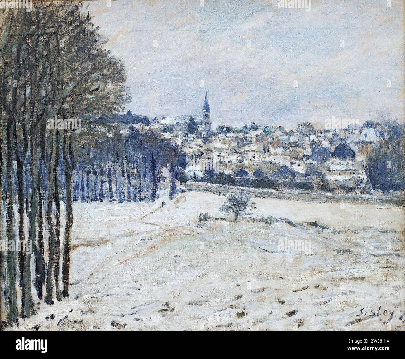 Alfred Sisley (1839-1899) - La Neige à Marly-le-Roi Stock Photo - Alamy