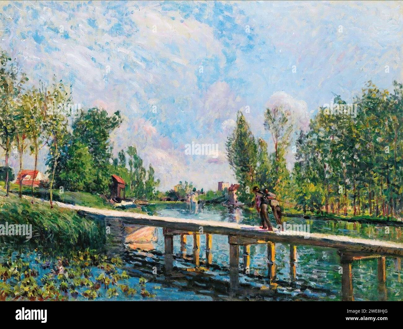 Alfred Sisley 1839 1899 La Passerelle Du Chemin De Halage Au Canal Alfred Sisley 1839 1899 La Passerelle Du Chemin De Halage Au Canal