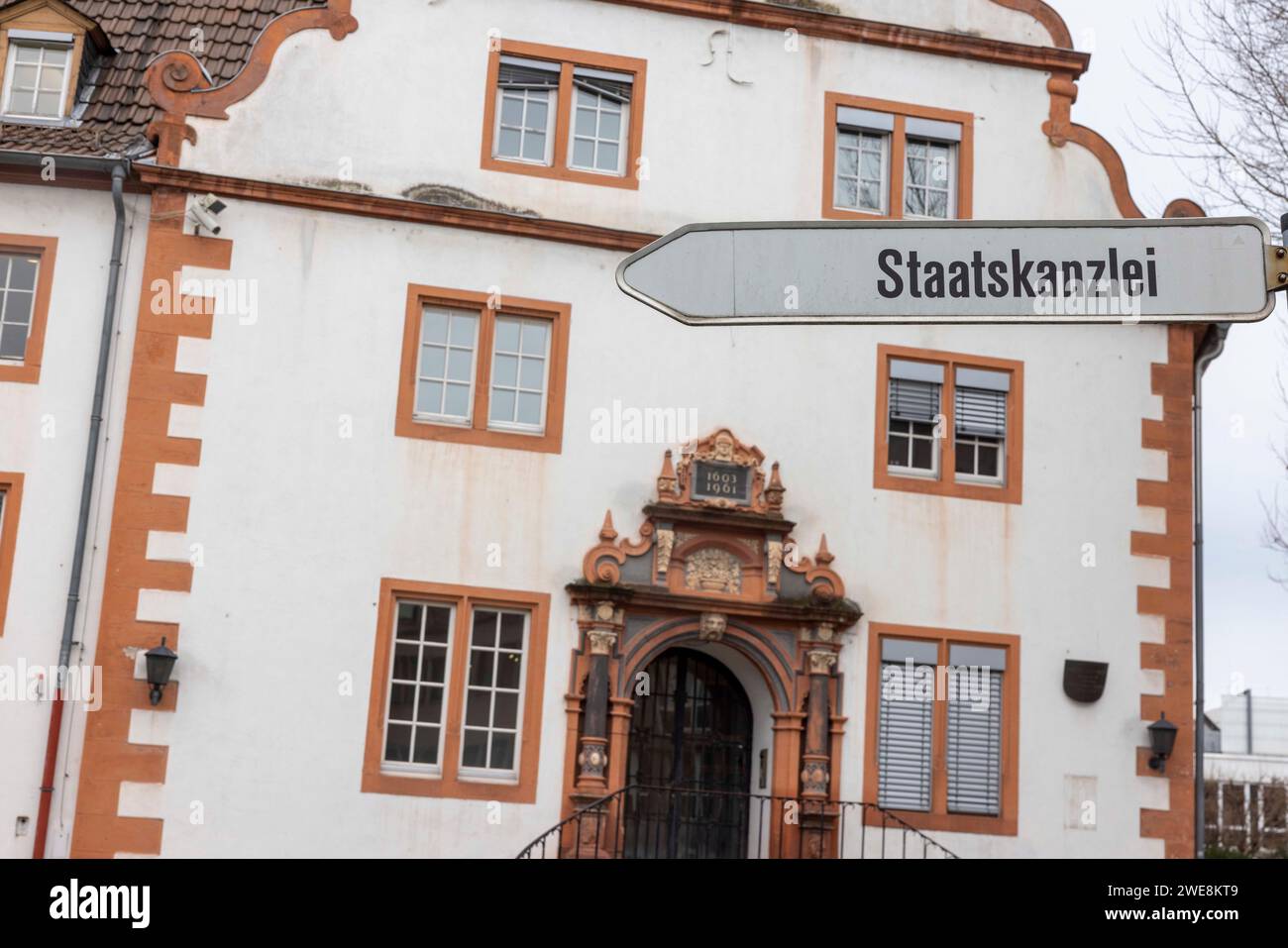 Mainz, Germany. 23rd Jan, 2024. The former "New Armory" is the seat of ...