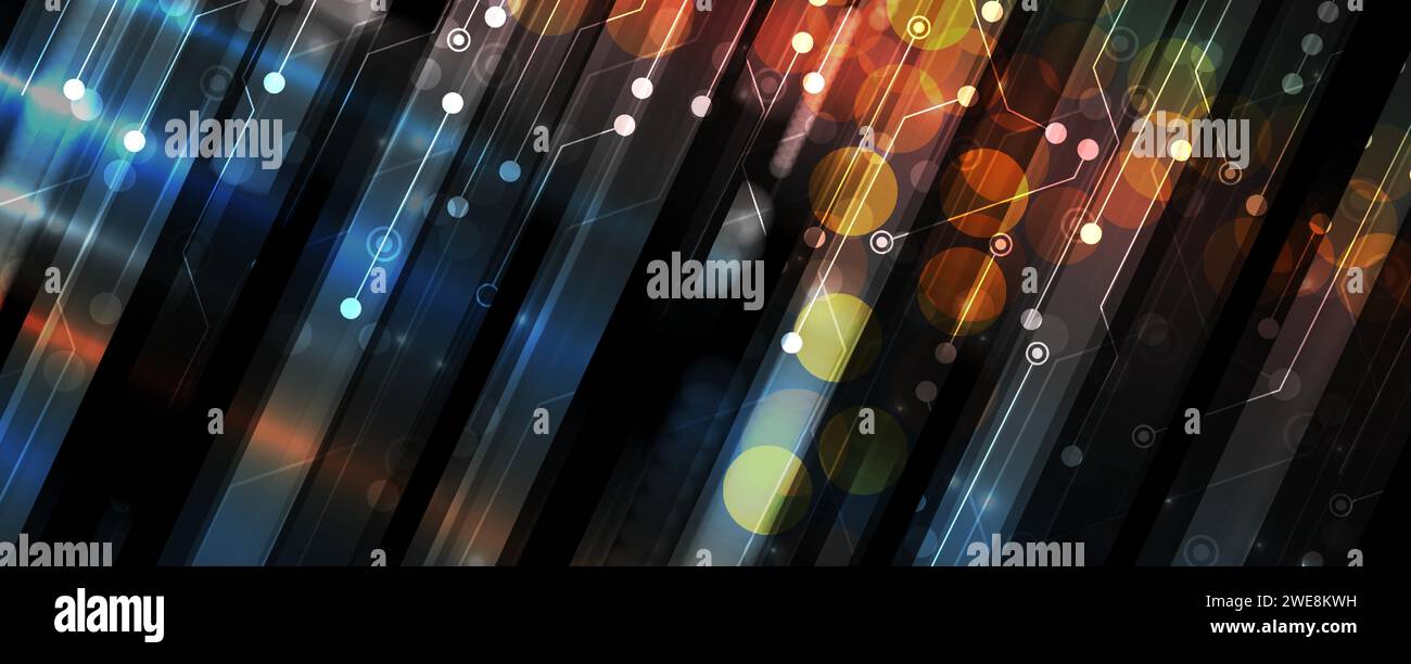 Technology Network Vector Background.. Science and technology ...