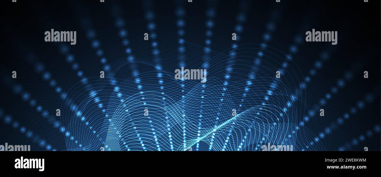 Technology Network Vector Background.. Science and technology ...