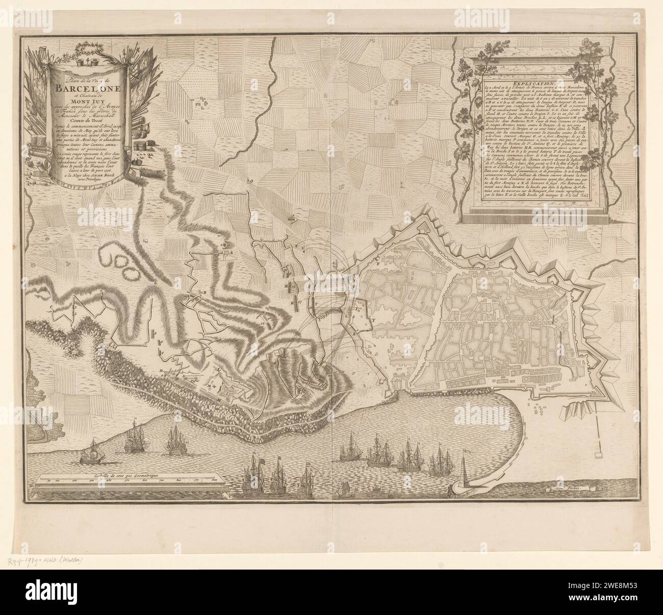 Map of barcelona 1706 hi-res stock photography and images - Alamy