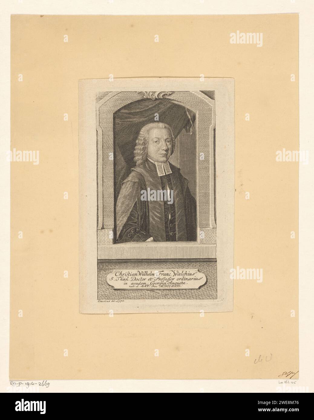 Portrait van Christian Wilhelm Franz Walch, Gottlieb Leber Right ...