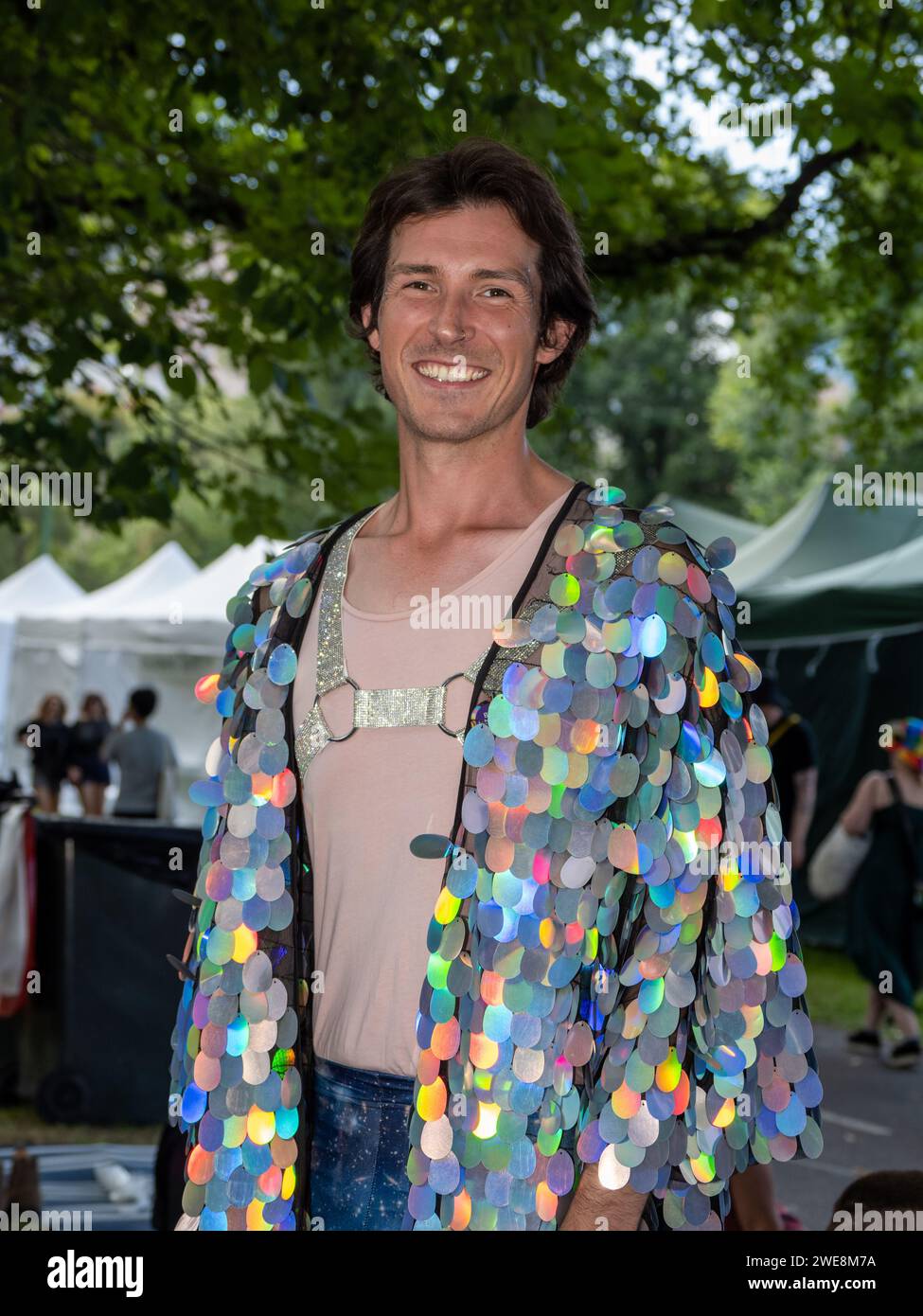 Melbourne, Australia. 21st Jan, 2024. An attendee of Midsumma Carnival ...