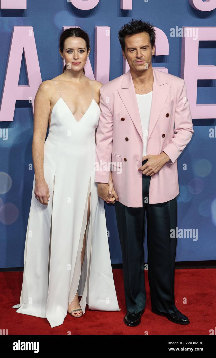 London, UK. 23rd Jan, 2024. Claire Foy and Andrew Scott seen attending ...