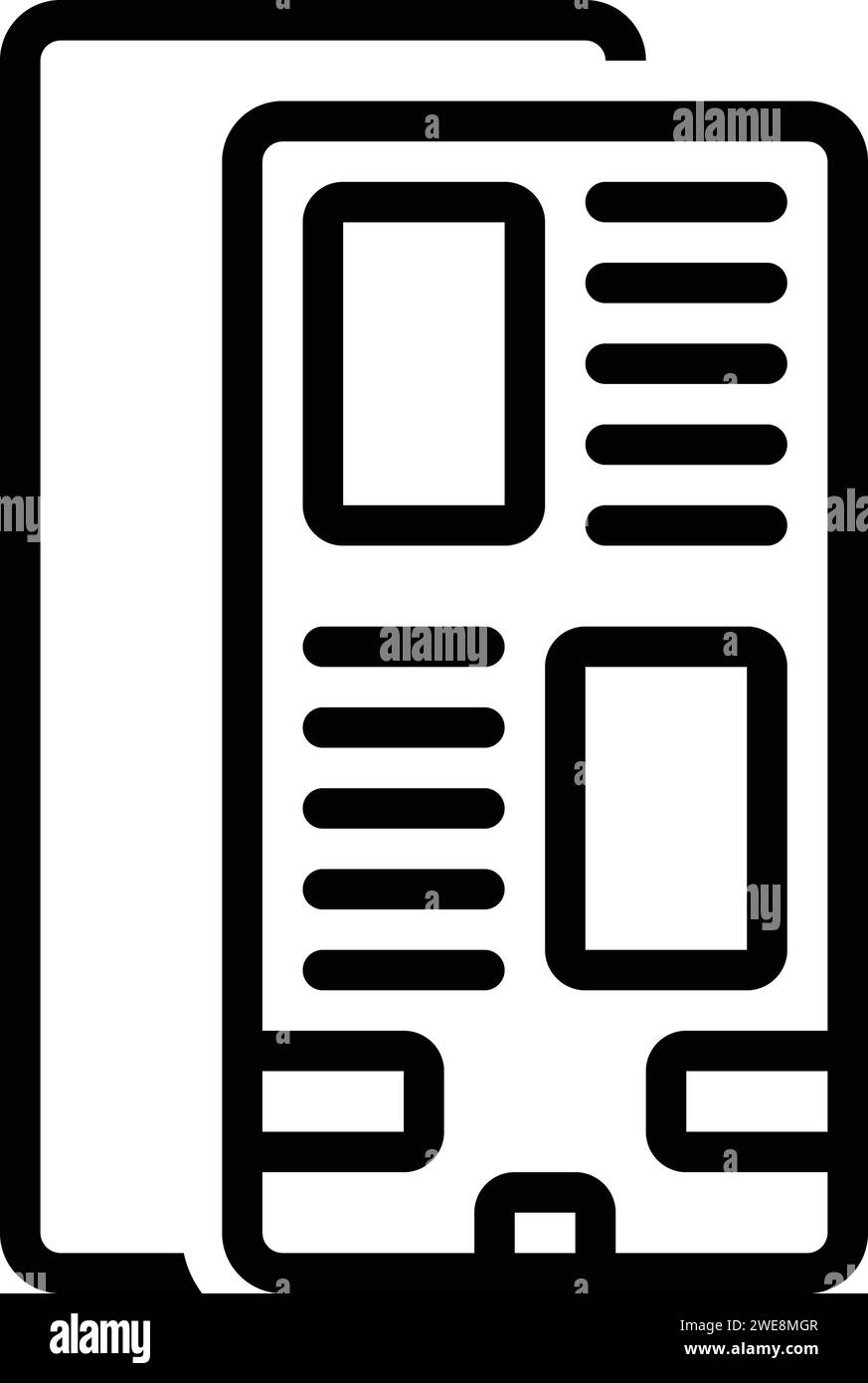 Icon for leaflet promo ,template Stock Vector Image & Art - Alamy