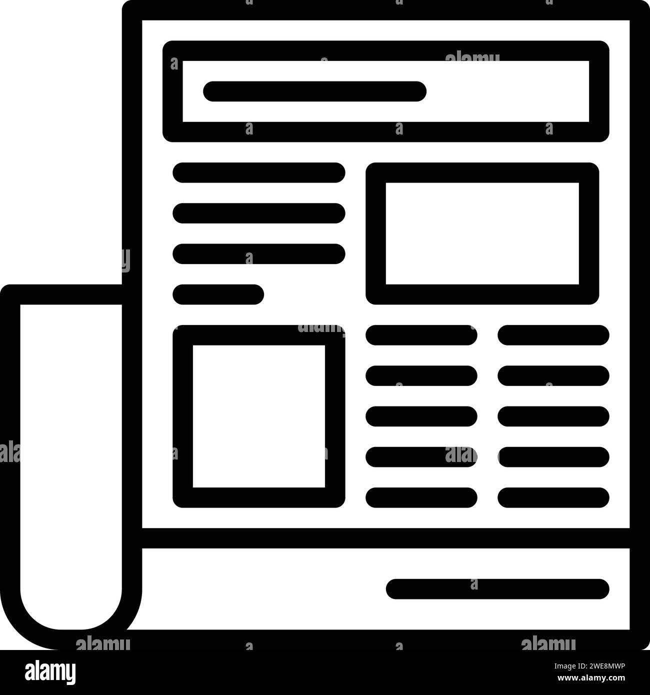 Icon for newspaper ads ,newspaper Stock Vector Image & Art - Alamy