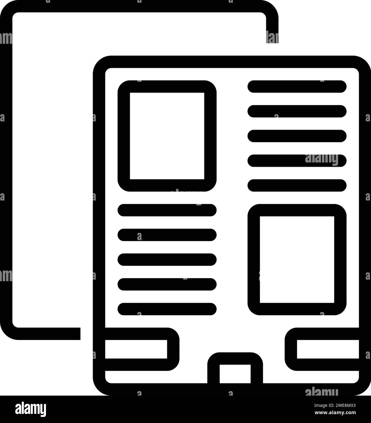 Icon for leaflet promo ,template Stock Vector Image & Art - Alamy