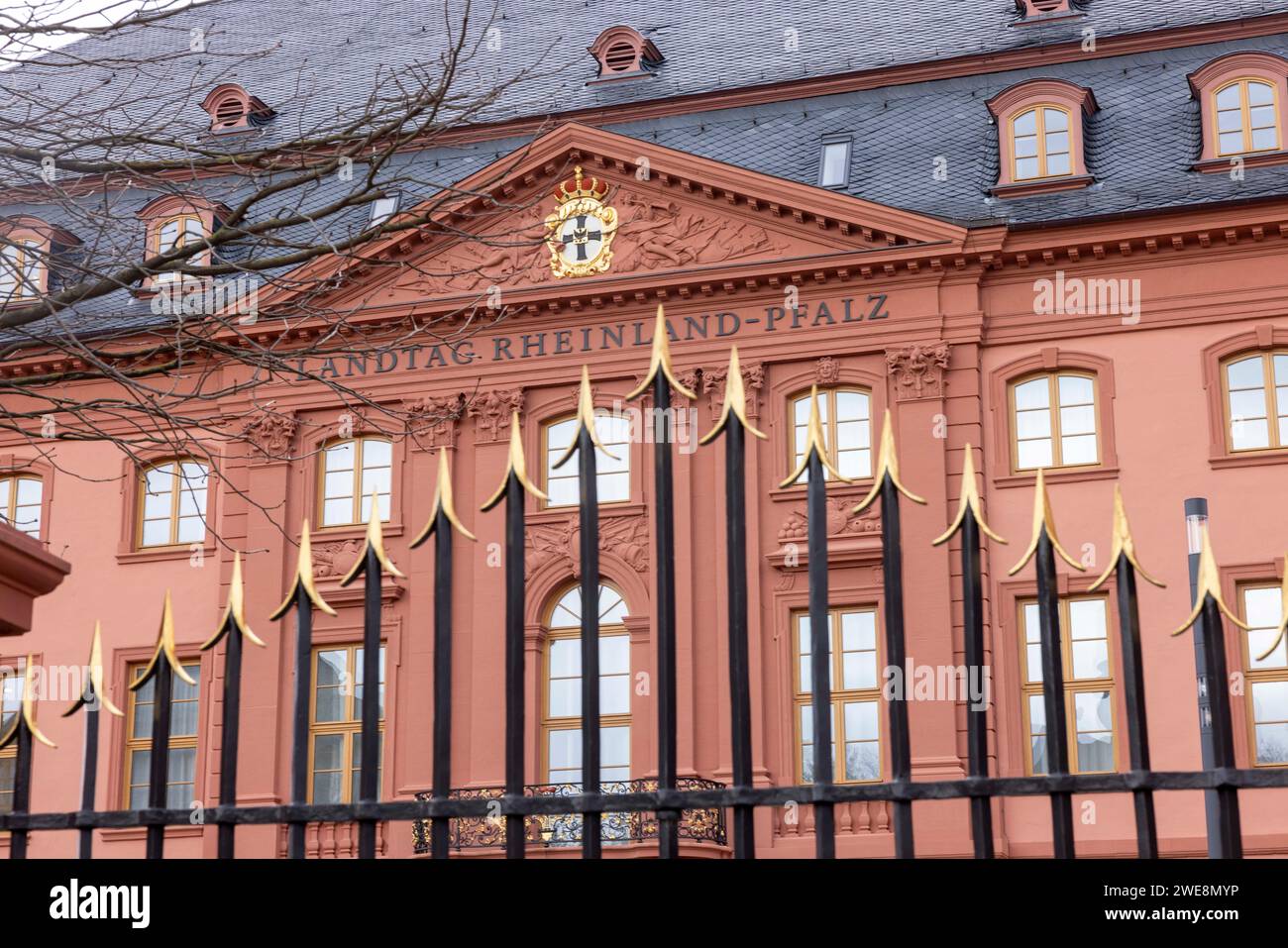 Mainz, Germany. 23rd Jan, 2024. The State Chancellery is located in the ...
