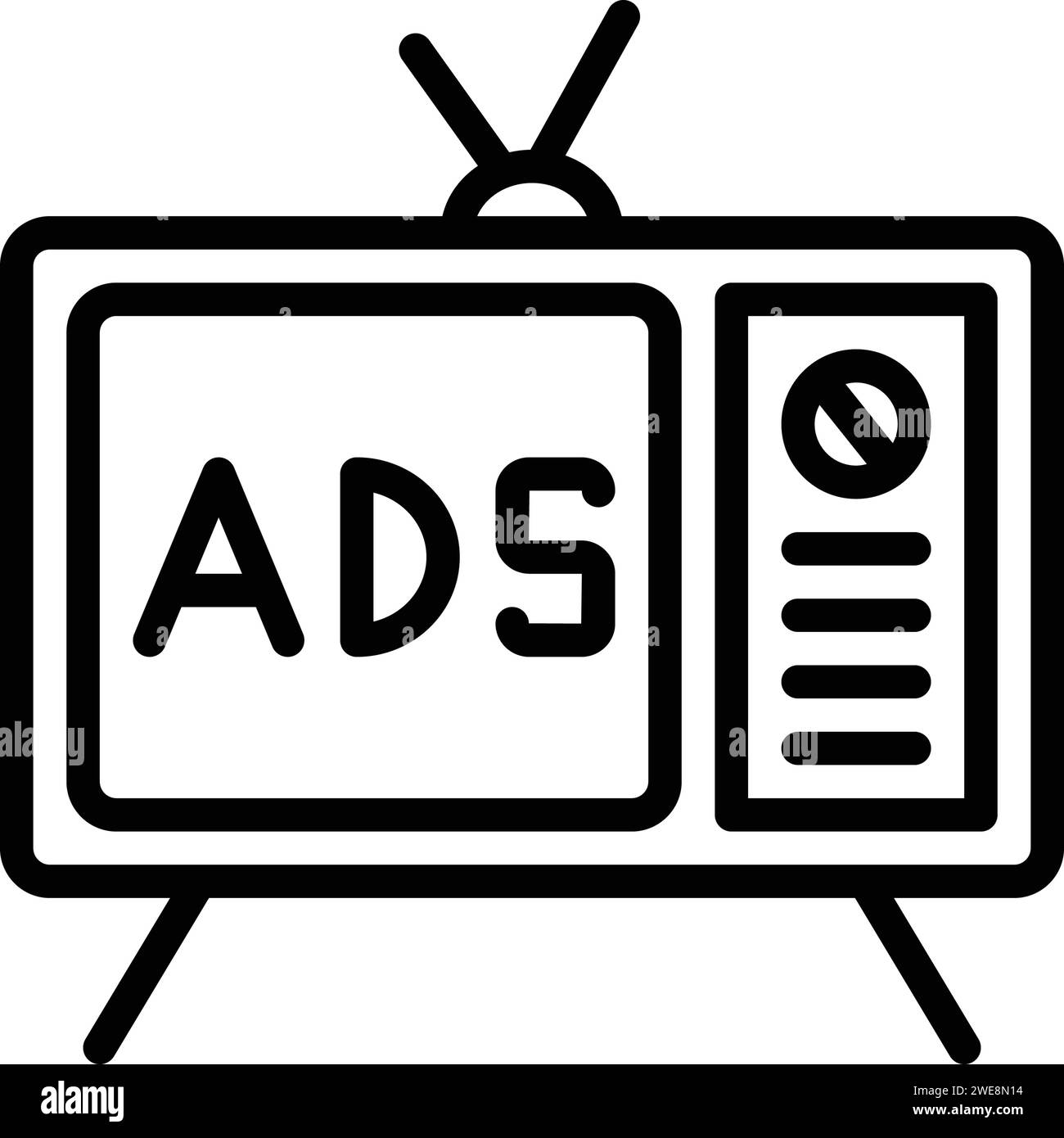 Icon for tv ads ,advertisement Stock Vector Image & Art - Alamy