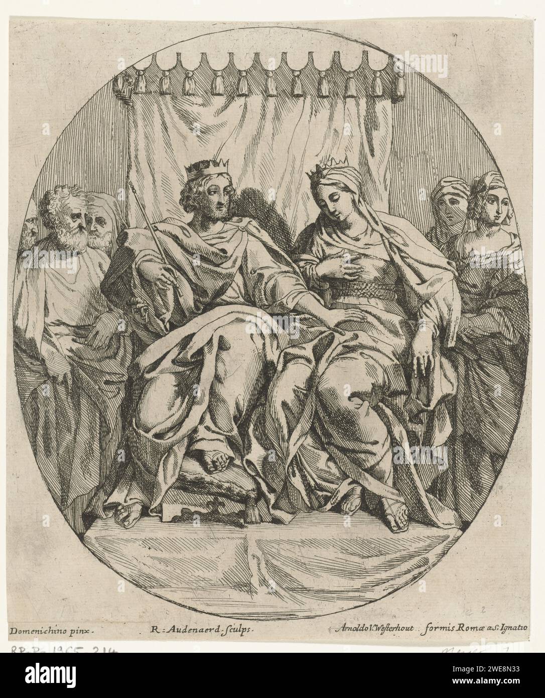 Solomon and Batseba on the throne, Robert van Audenaerd, after ...
