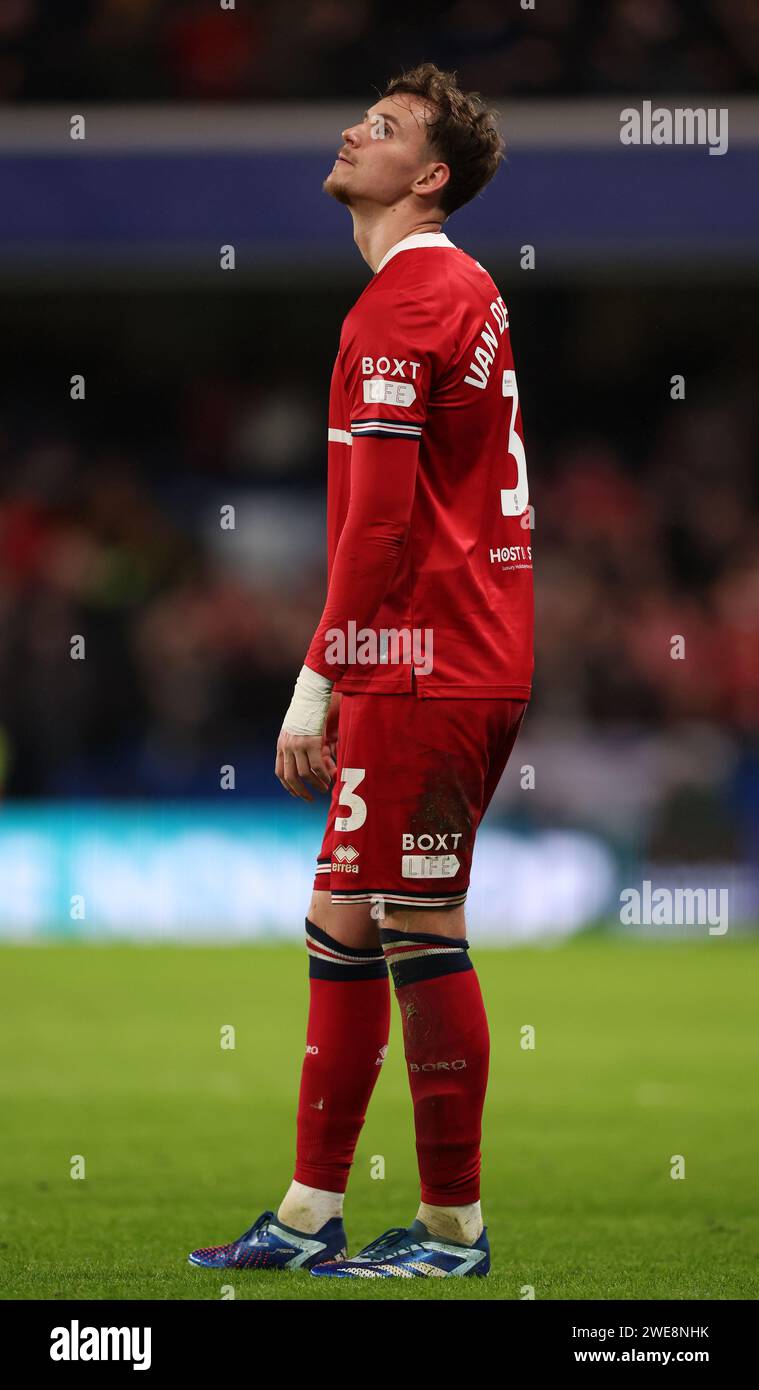 London, UK. 23rd Jan, 2024. Rav van den Berg of Middlesbrough during ...
