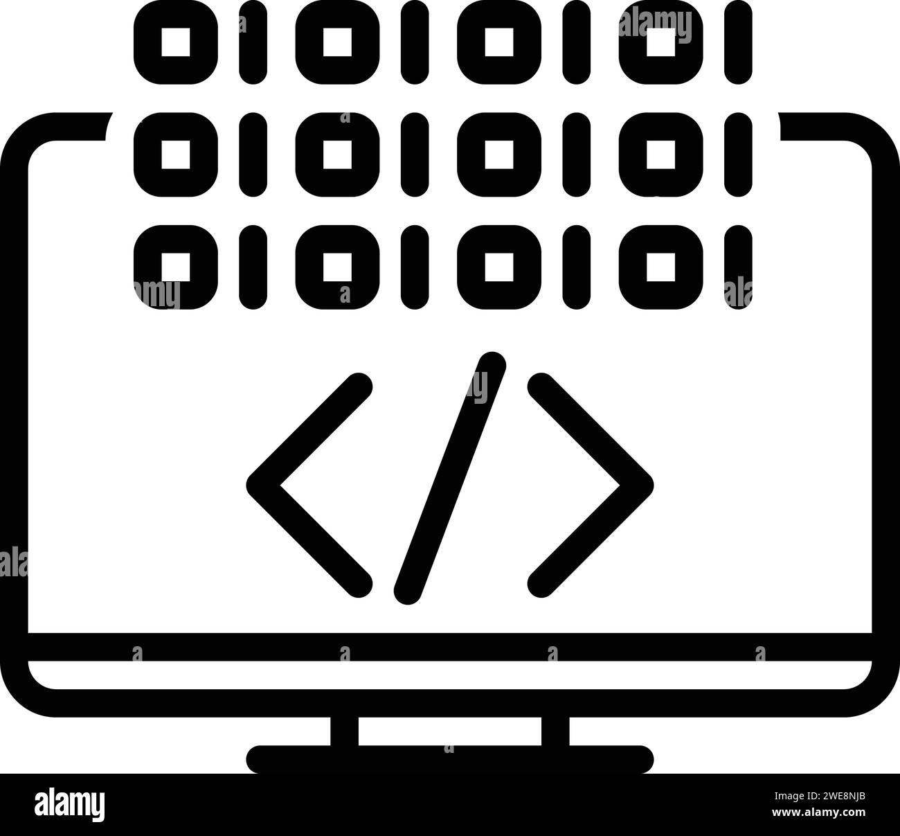 Coding app logo Black and White Stock Photos & Images - Alamy