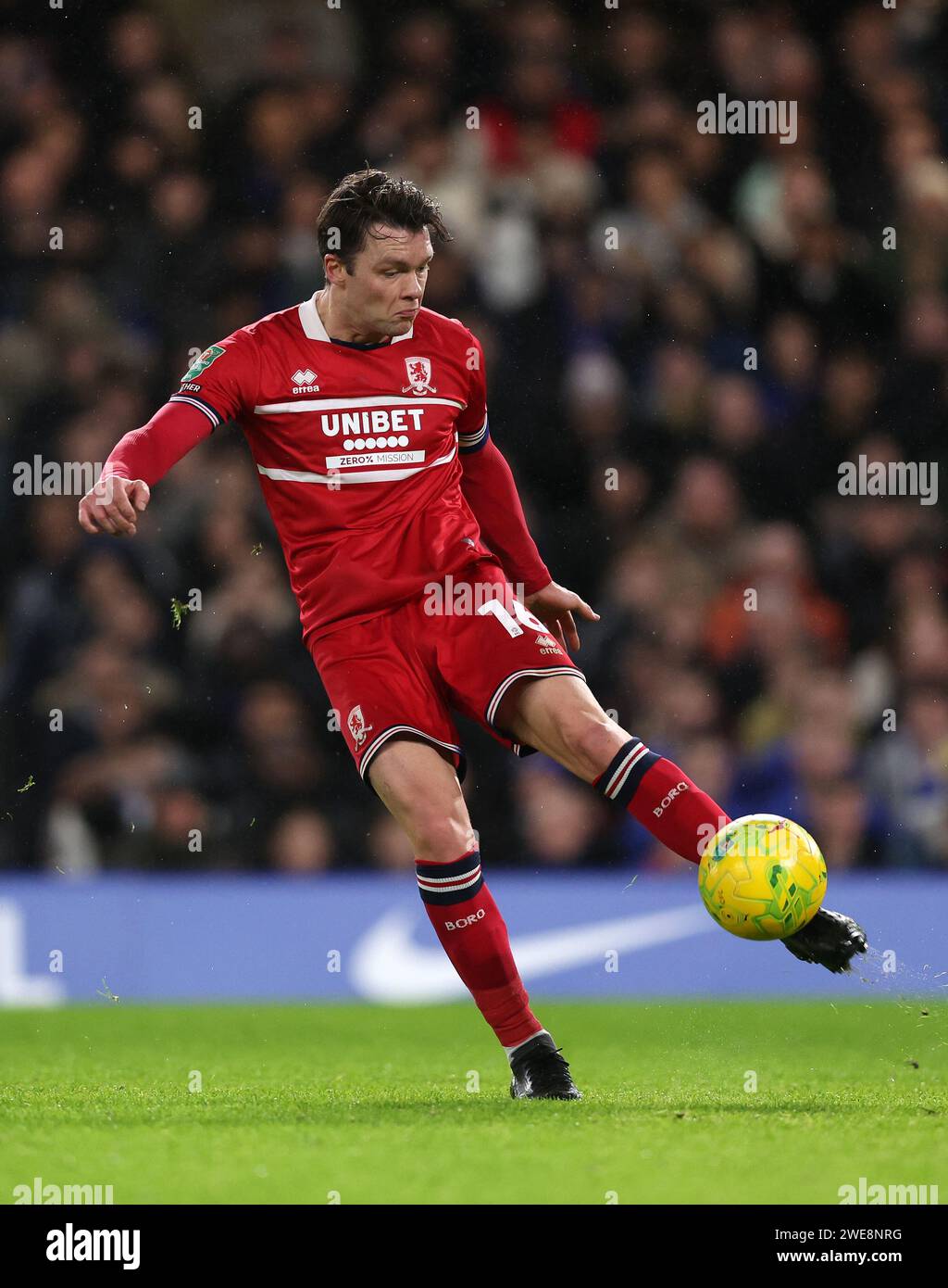 London, UK. 23rd Jan, 2024. Jonathan Howson of Middlesbrough during the ...