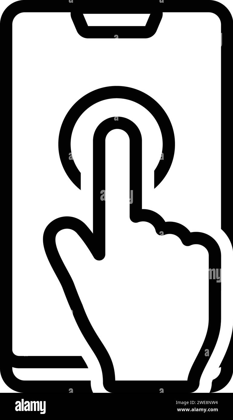 Icon for smartphone,using,finger Stock Vector Image & Art - Alamy
