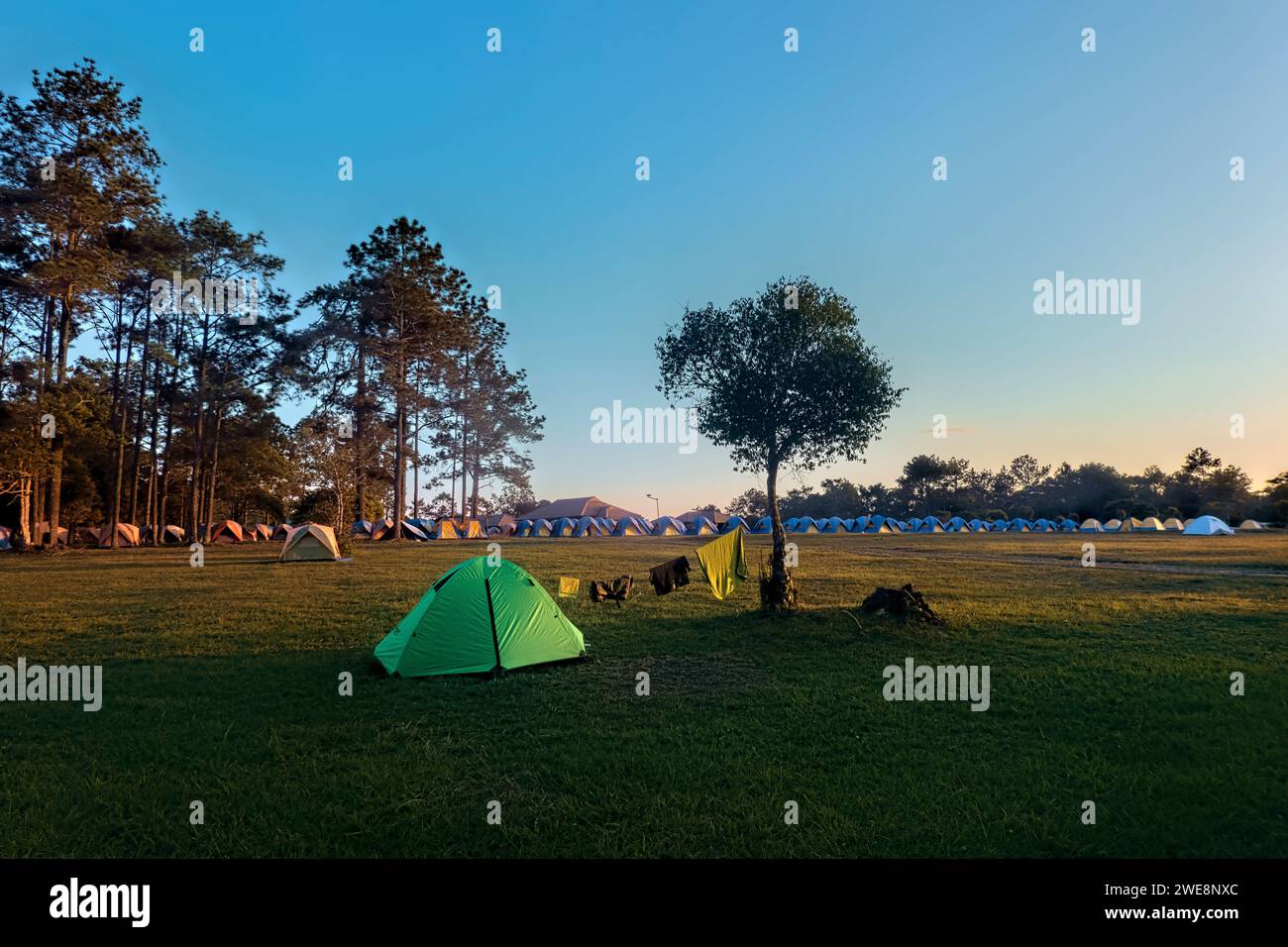 Camping in Phu Kradueng National Park, Loei, Thailand Stock Photo - Alamy
