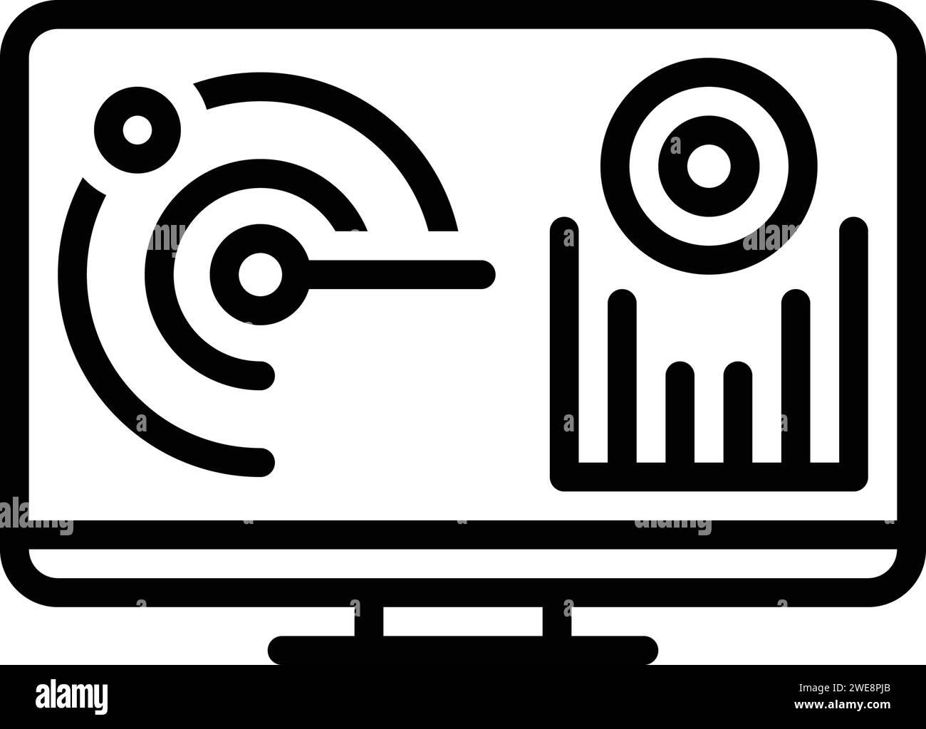 Monitoring system icon Black and White Stock Photos & Images - Alamy