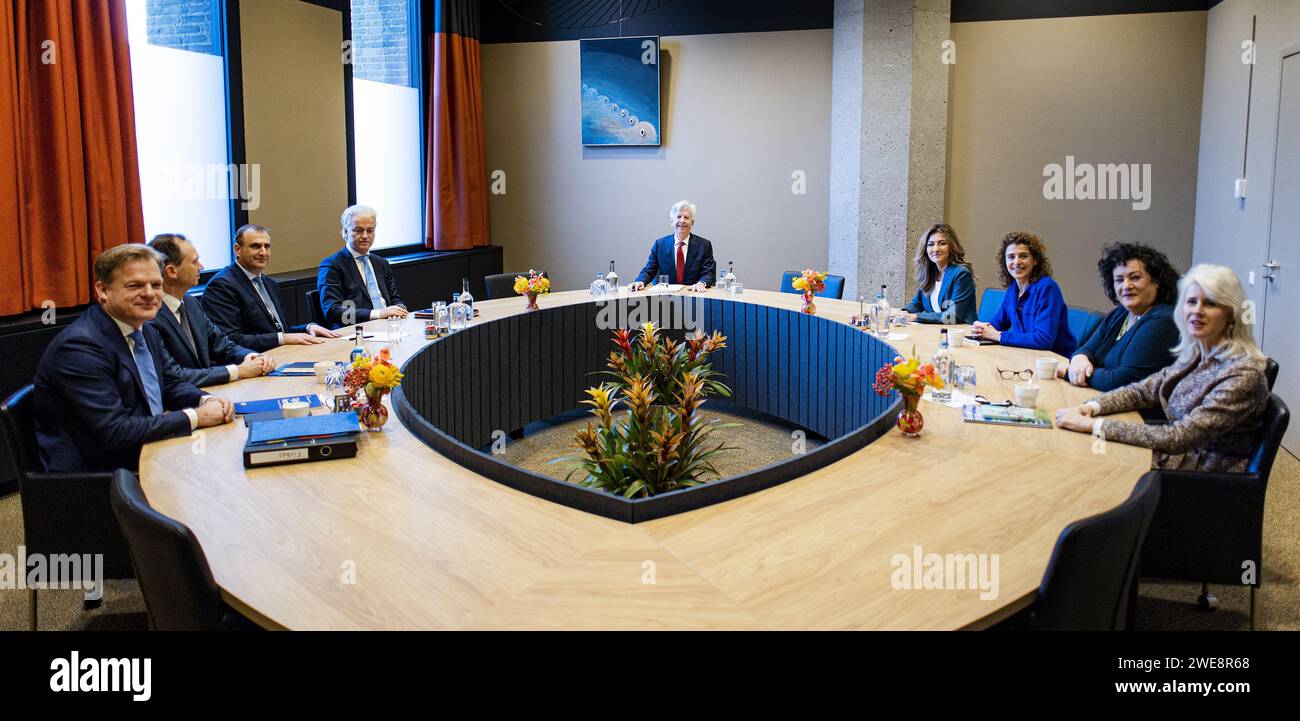 THE HAGUE - Informer Ronald Plasterk and the chairmen of the PVV, VVD ...