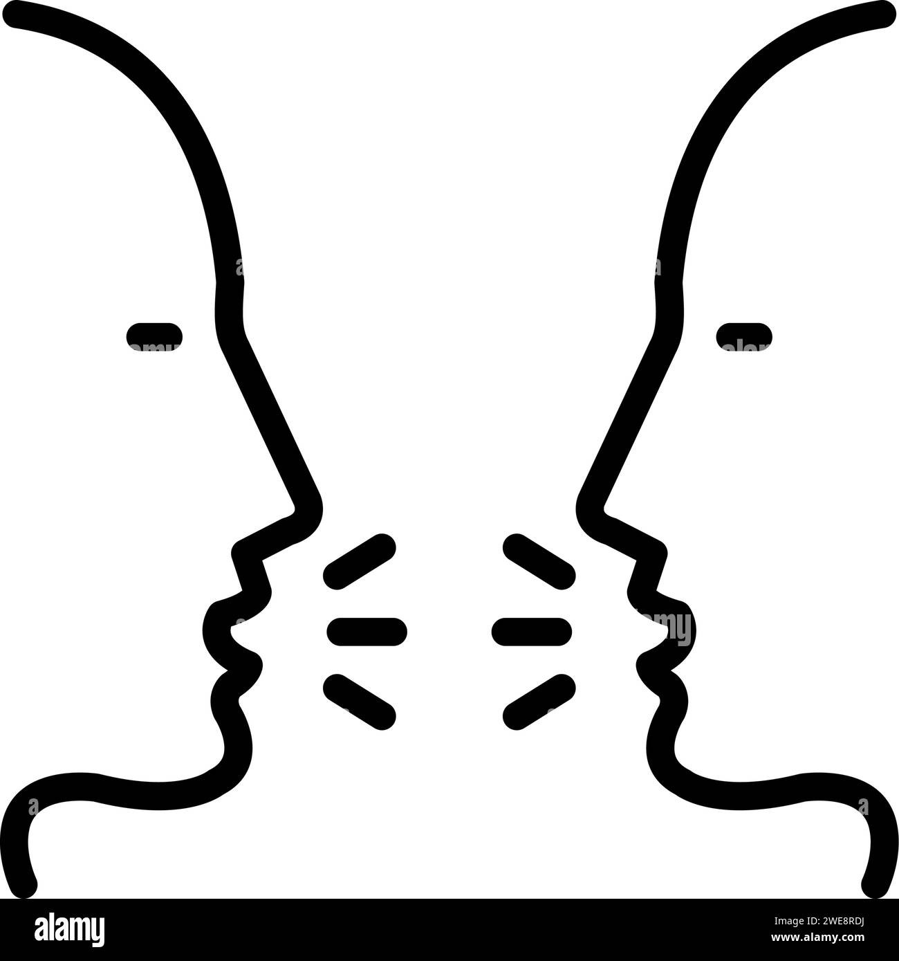 Icon conversation gossip Black and White Stock Photos & Images - Alamy