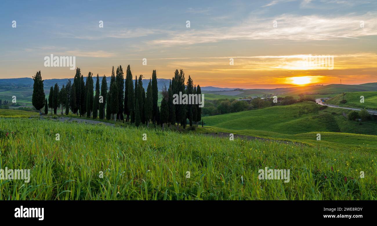 Pienza, Tuscany, Italy - January 24, 2024: Path to hill house through ...