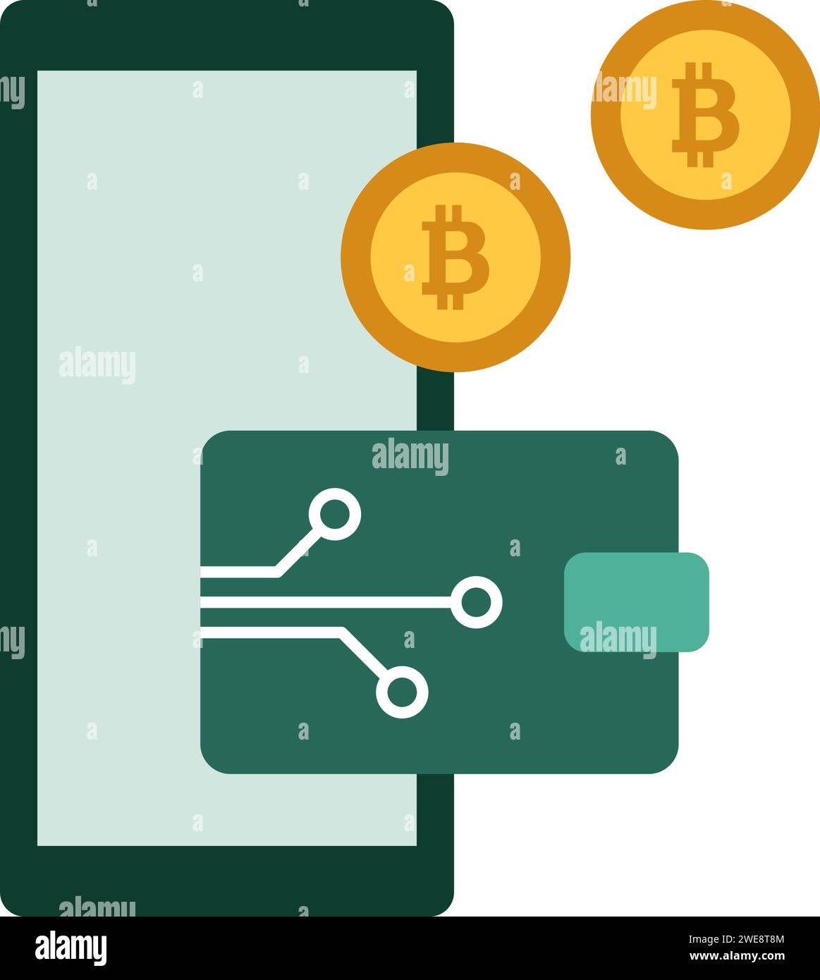 Mobile bitcoin trading cryptocurrency Stock Vector Images - Alamy