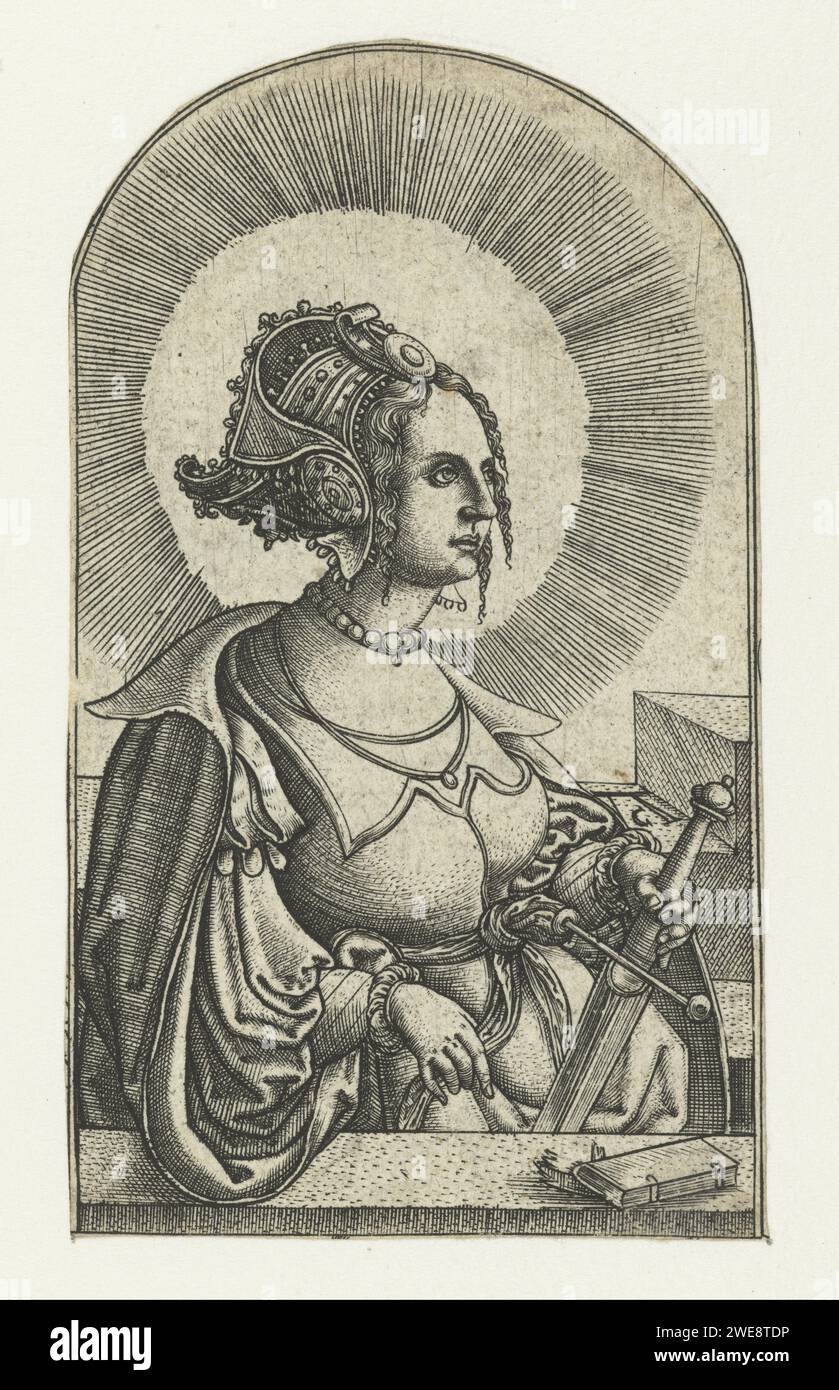 Holy Catharina, monogrammist AC (16th century), 1520 - 1562 print Low ...