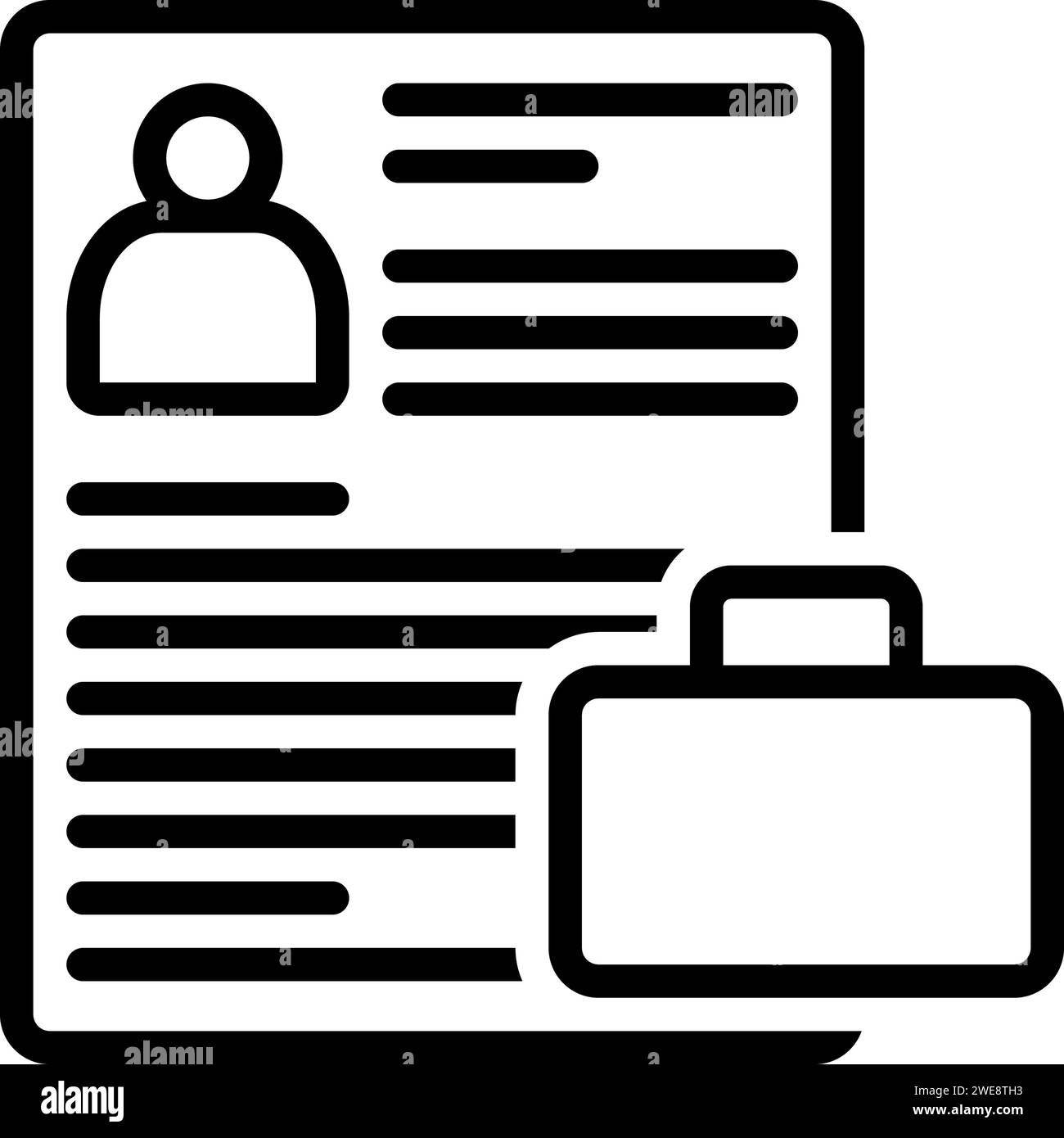 Icon for portfolio,resume,summary Stock Vector Image & Art - Alamy