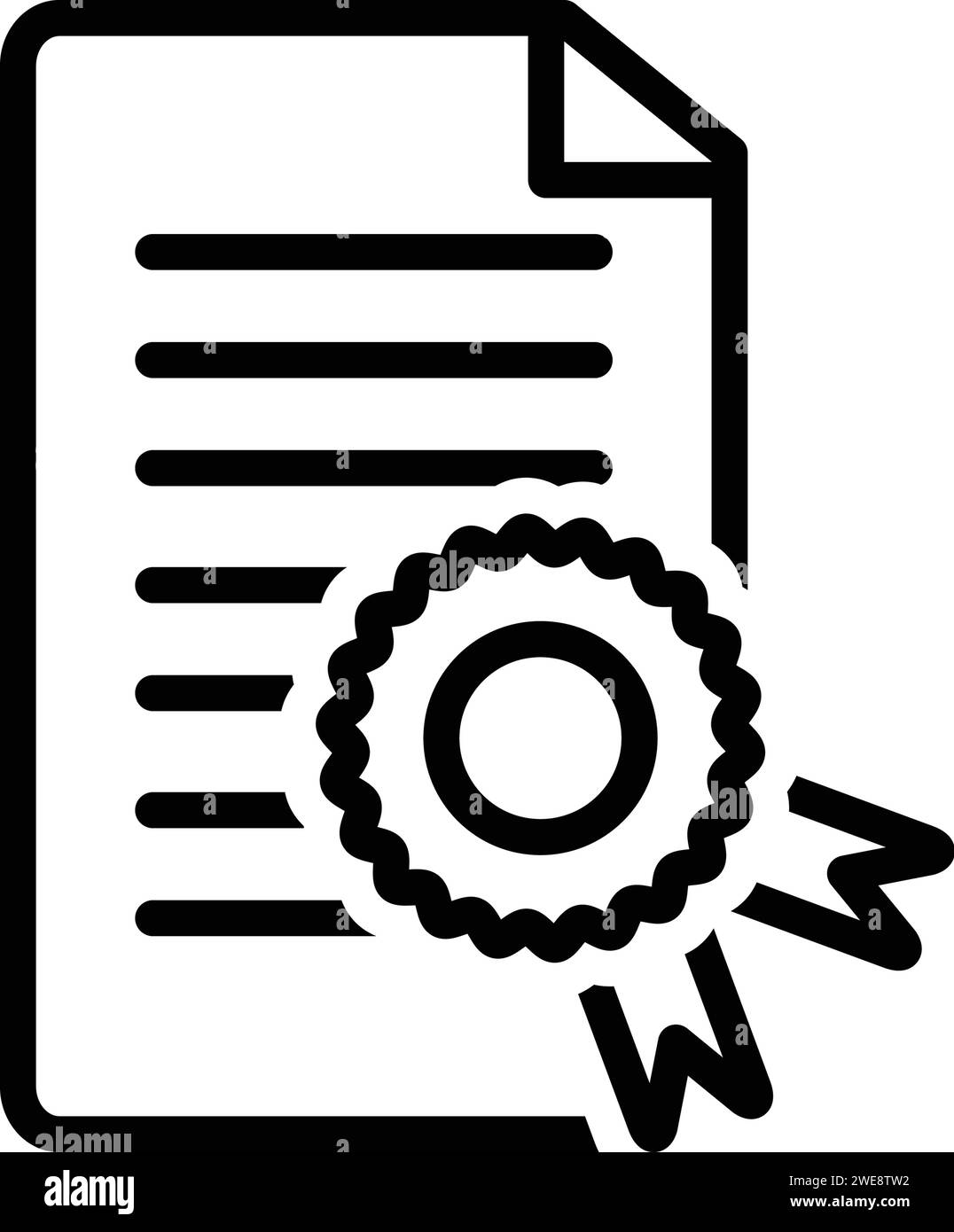 Icon for certificate,affidavit Stock Vector Image & Art - Alamy