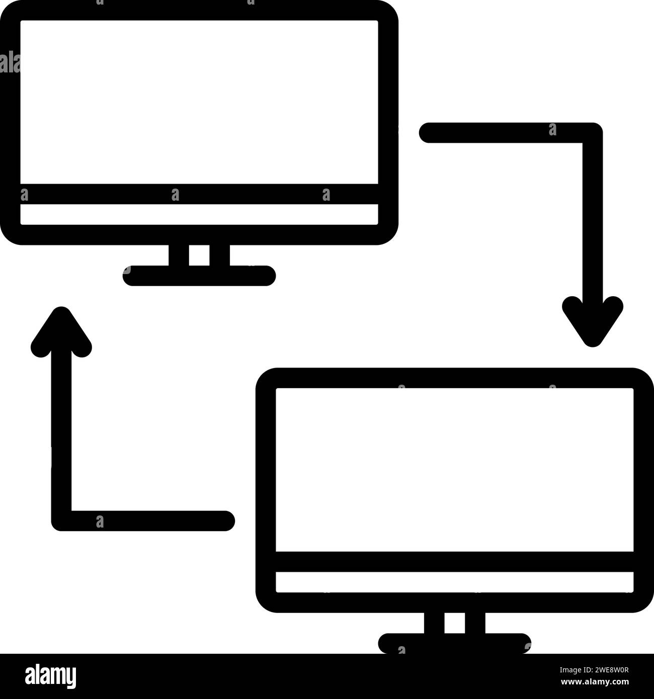 Icon for pc share,transfer Stock Vector Image & Art - Alamy