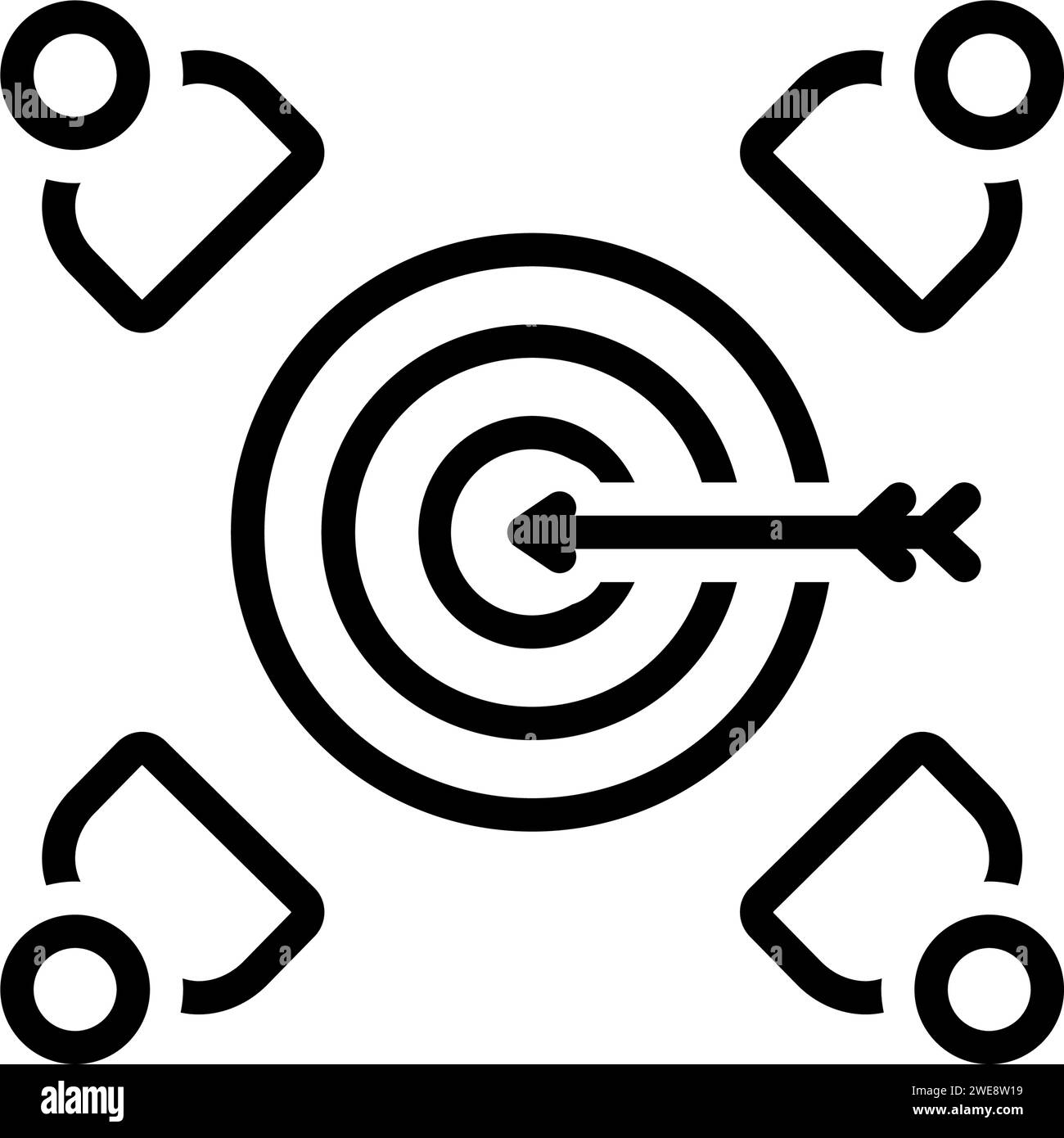 Icon for customer target,client Stock Vector Image & Art - Alamy