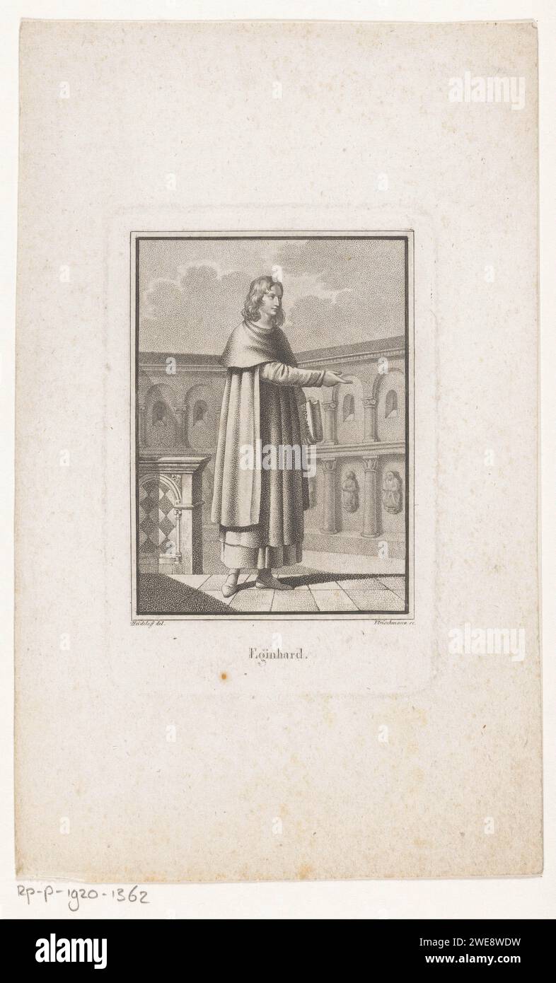 PortraT van Eginhard, Friedrich Fleischmann, after Carl Alexander von ...
