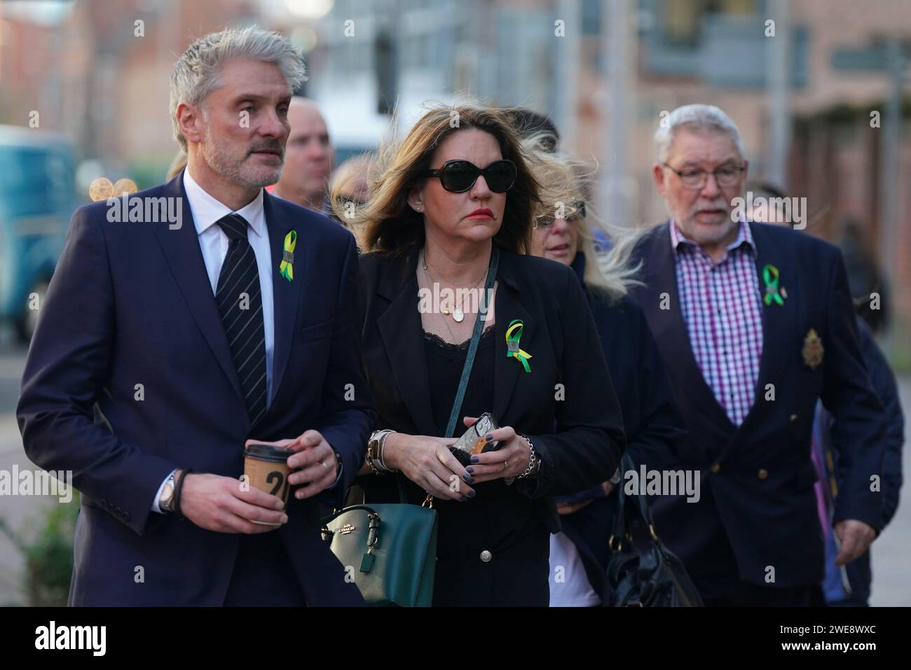 The parents of Barnaby Webber, David and Emma Webber, arriving at ...