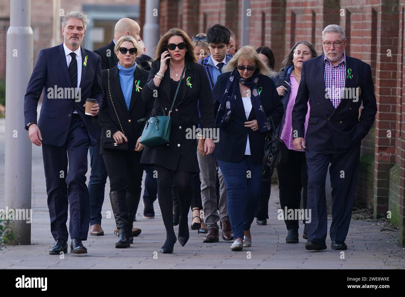 The family of Barnaby Webber arriving at Nottingham Crown Court where ...