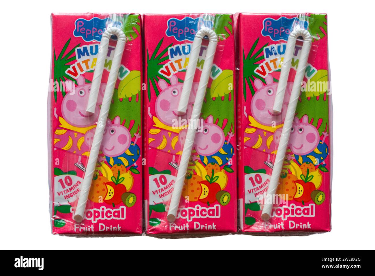 3 three cartons of Peppa Pig Multi Vitamin Tropical Fruit Drink with ...