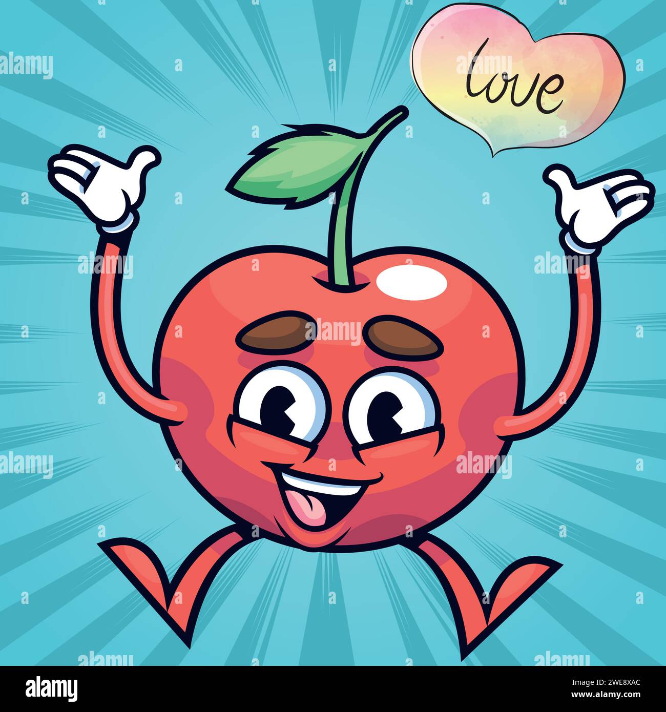 Set of cartoon fruits characters Stock Vector Images - Alamy