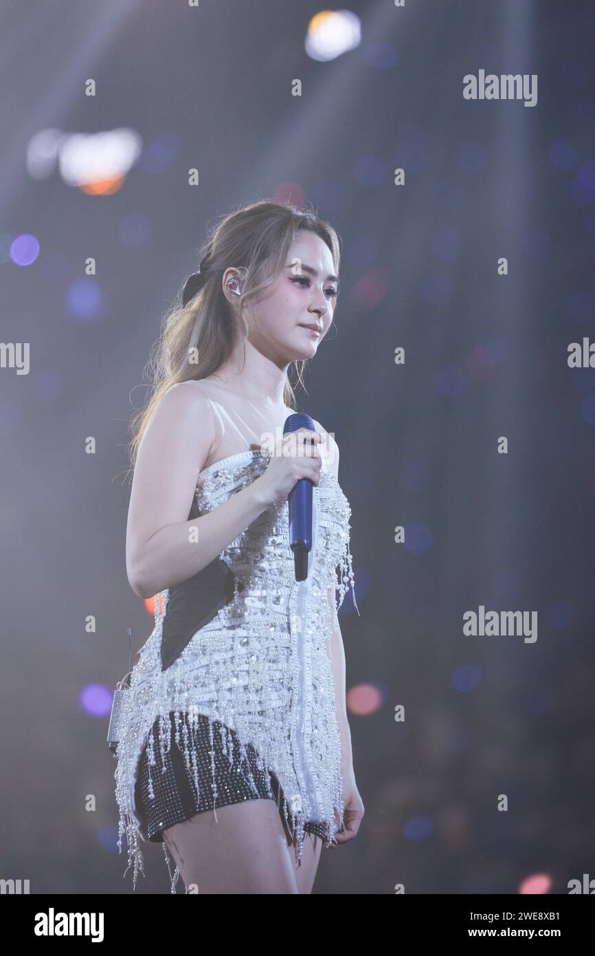 Hong Kong Cantopop duo Twins perform at the Hung Hom Coliseum in Hong Kong, China, 21 January ...