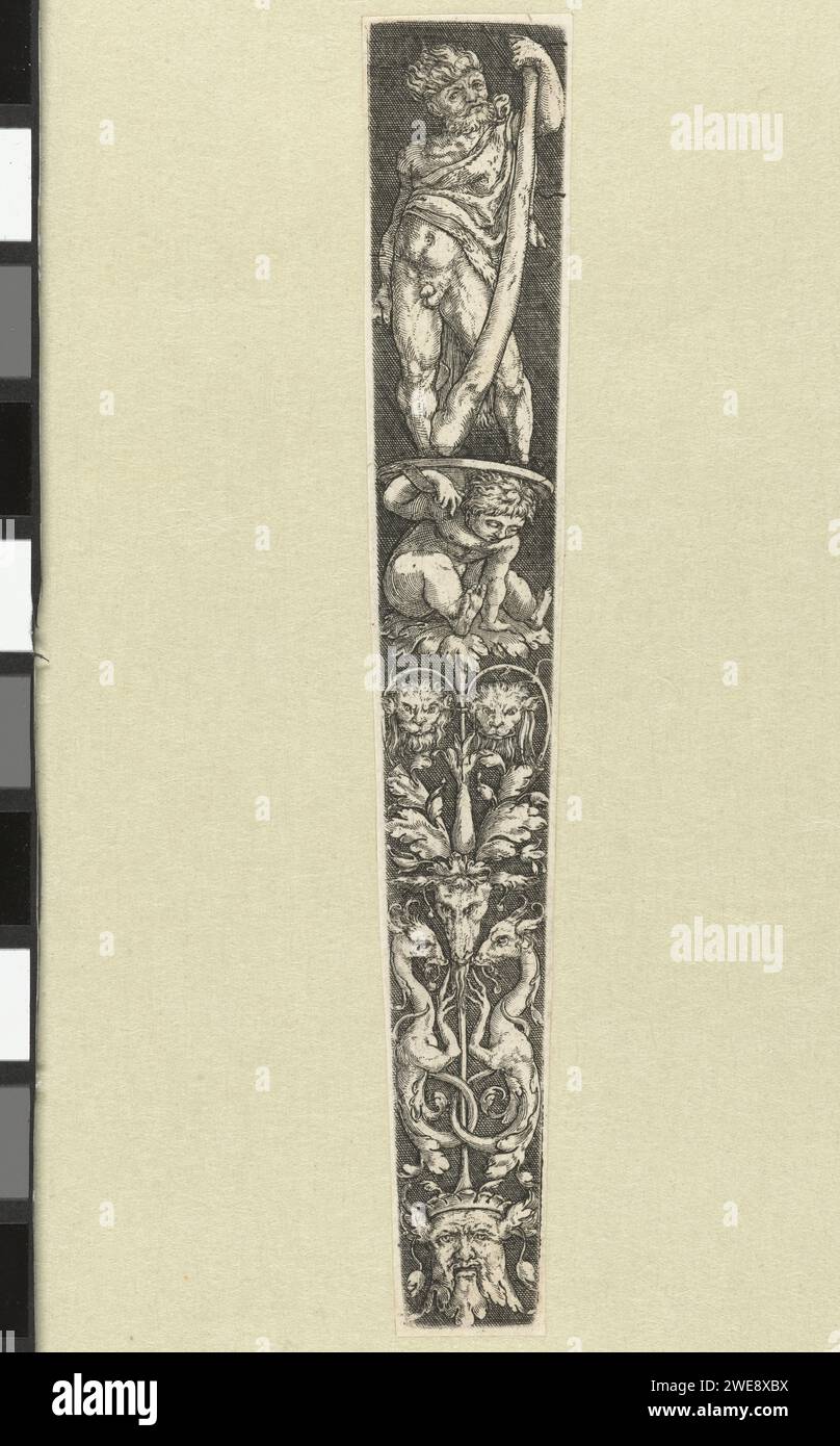 Design for Dolkschede with Hercules, master of the horse heads, 1500 ...