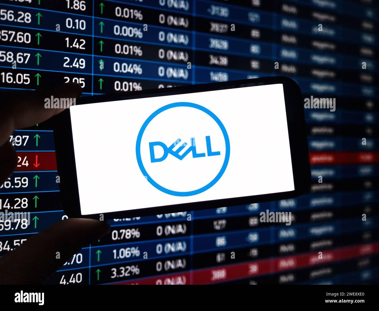 Konskie, Poland - January 23, 2024: Dell company logo displayed on mobile phone screen Stock ...