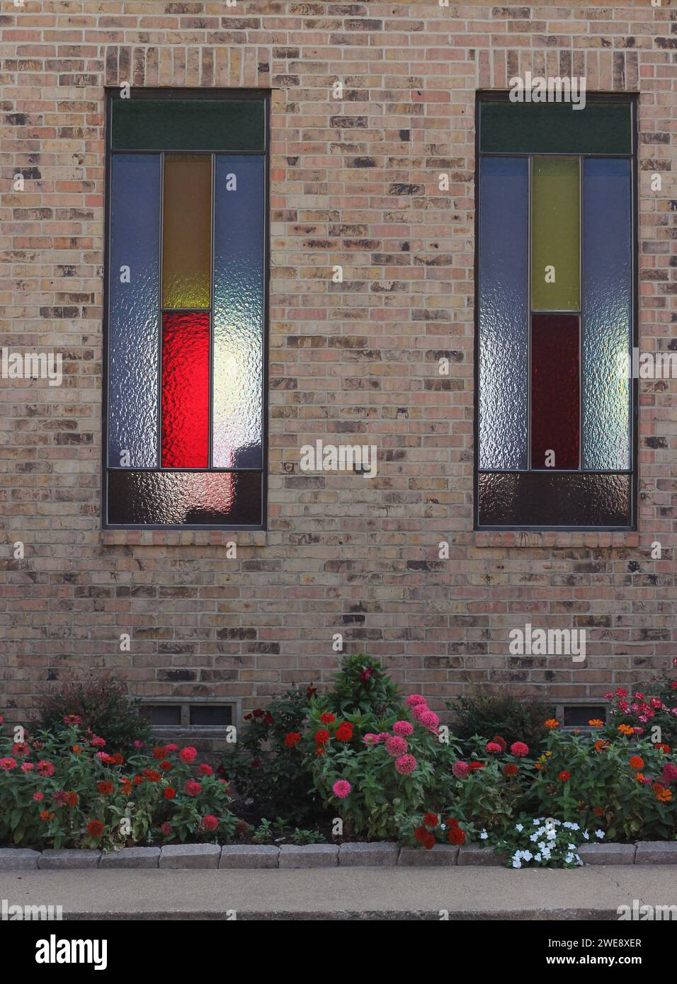 A Historic Church Windows in Rural East Texas. Bascom area Stock Photo ...