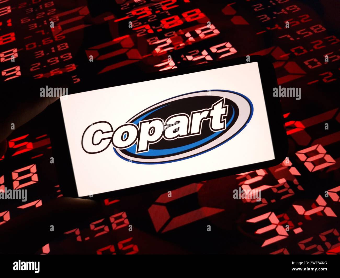 Konskie, Poland - January 23, 2024: Copart company logo displayed on mobile phone screen Stock ...