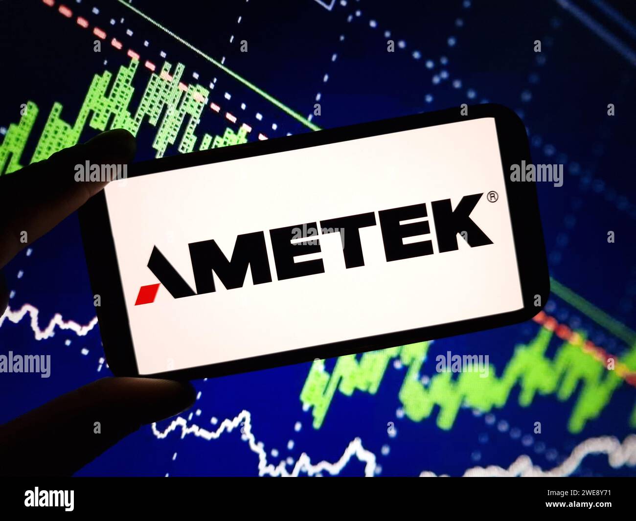 Konskie, Poland - January 23, 2024: Ametek company logo displayed on ...