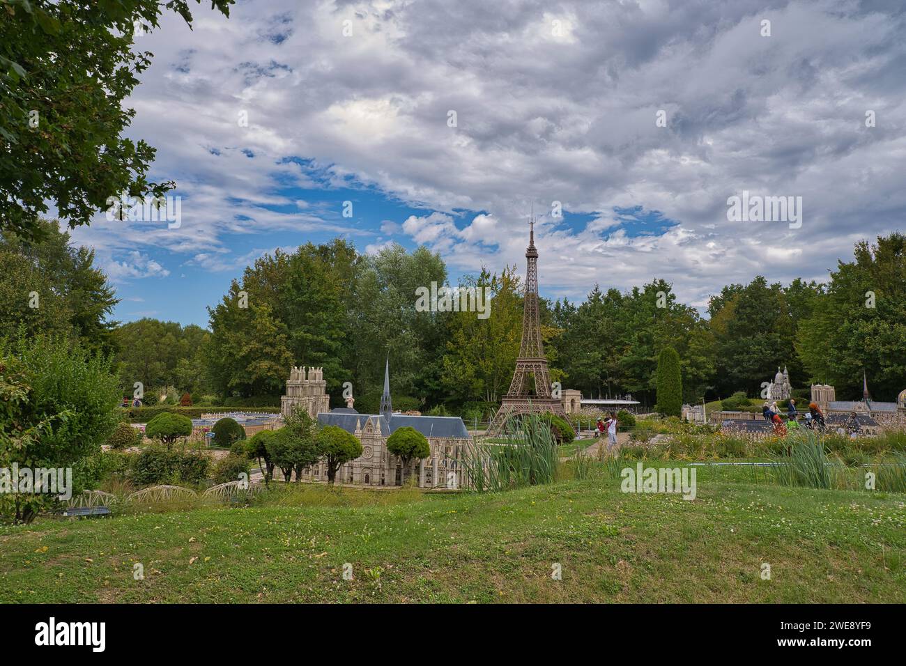 France Miniature, Élancourt, France, 08.19.2023, miniature park tourist ...