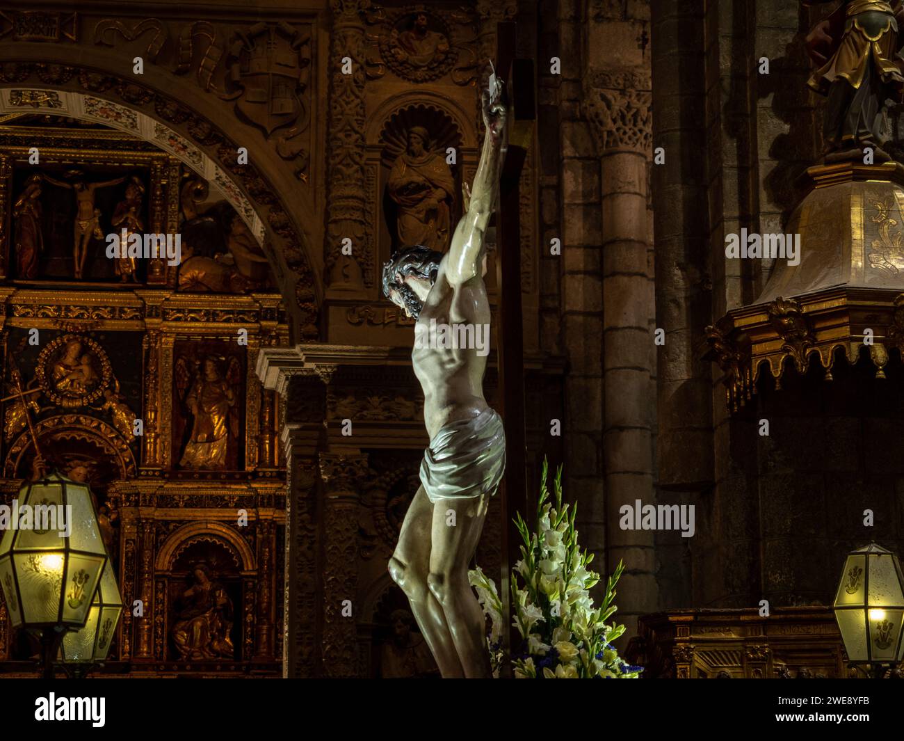 pedestal and image of the Brotherhood of the Blood of Christo de Jaca ...