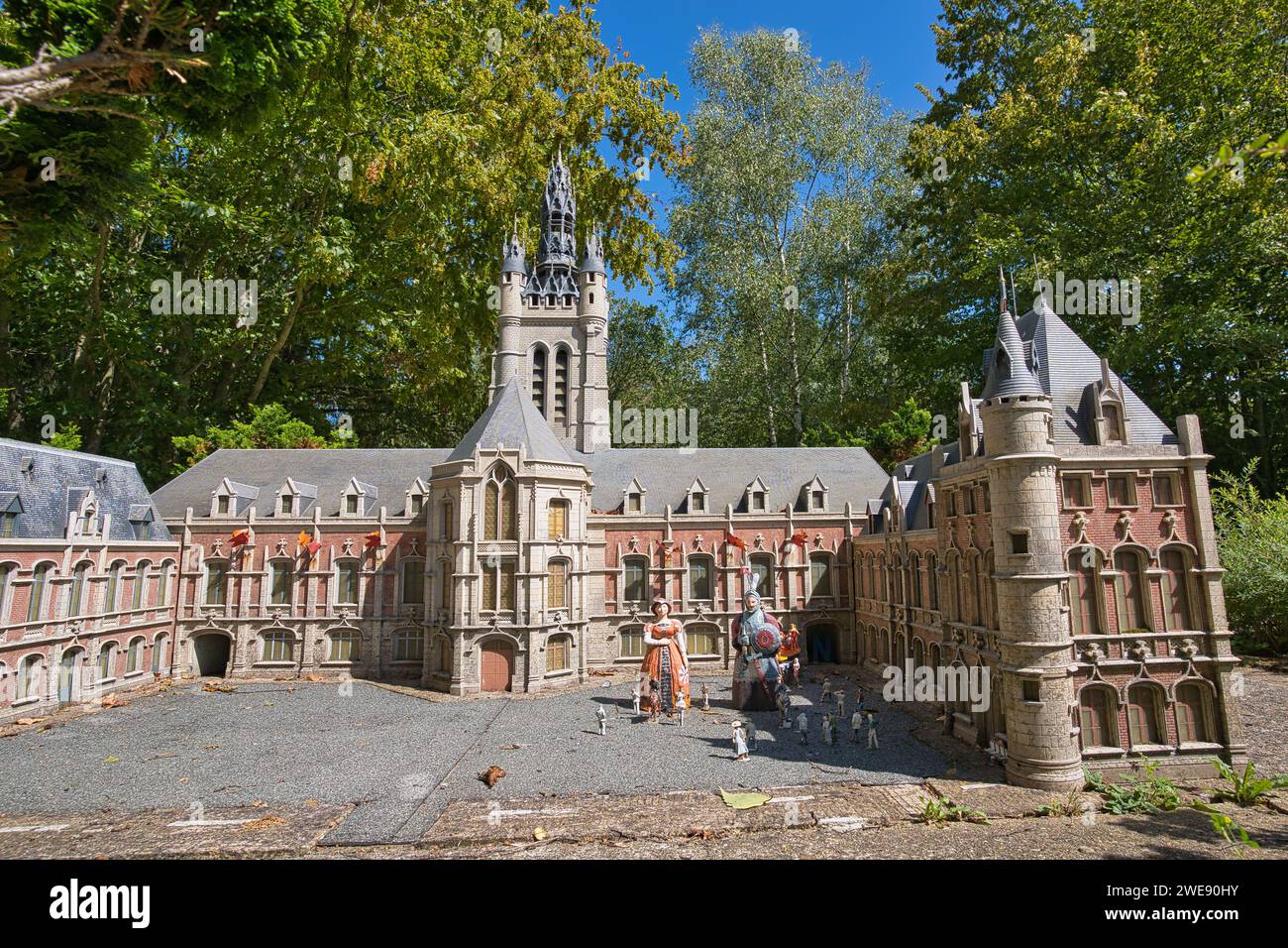 France Miniature, Élancourt, France, 08.19.2023, miniature park tourist ...