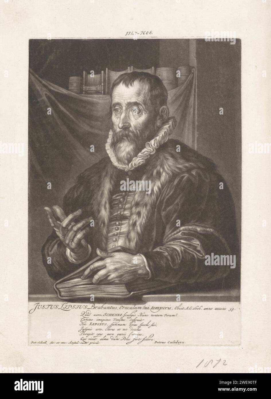 Portrait of Justus Lipsius, Pieter Schenk (I), After Anthony Van Dyck ... Portrait of Justus Lipsius, Pieter Schenk (I), After Anthony Van Dyck ...
